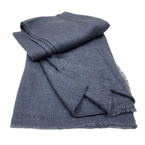 Pashmina Shawl Gray Colour Dye With Four Ply Wool Price Us65
