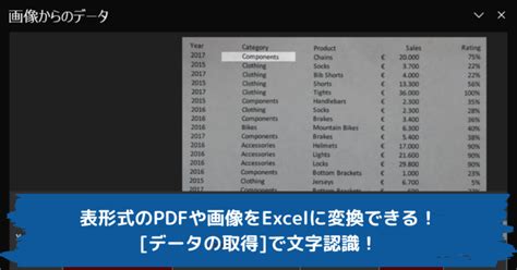 表形式のpdfや画像をexcelに変換できる！データの取得で文字認識！ ふぅたこブログ