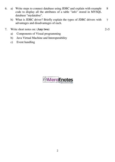 Pu Be Computer Advance Programming With Java Question Paper 4th Sem Mero Enotes