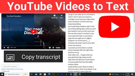 How To Get Transcript From Youtube Video YouTube