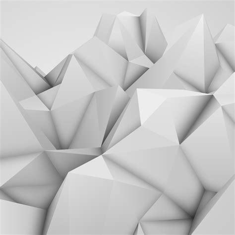 3d White Geometry Shapes Background Vector Free Download