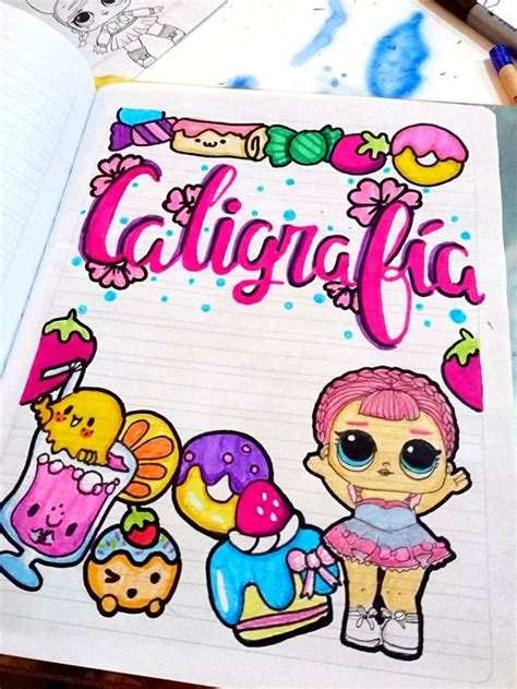 Caratula O Portada De Caligrafía Cuadernos Marcados Caligrafia