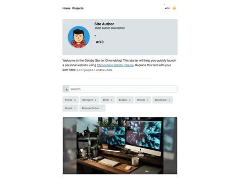 Gatsby Theme Chronoblog By Chronoblog A Gatsby Template Built At