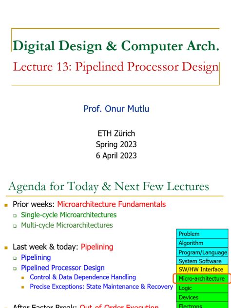 Arch4 Pipelined Processor Design Afterlecture Pdf Central