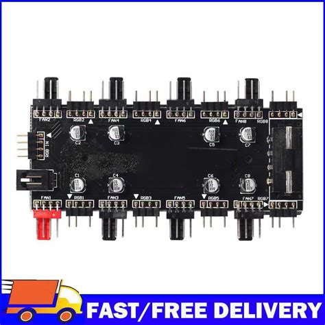 5v3 Pin Argb Fan Pwm Hub 1 To 8 Ports Splitter For Ubuy India