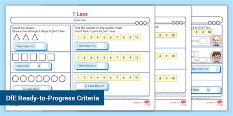 👉 1 Less Differentiated Maths Worksheets