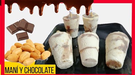 Deliciosos Helados De Maní Y Chocolatehelados Para Negocio Helados De
