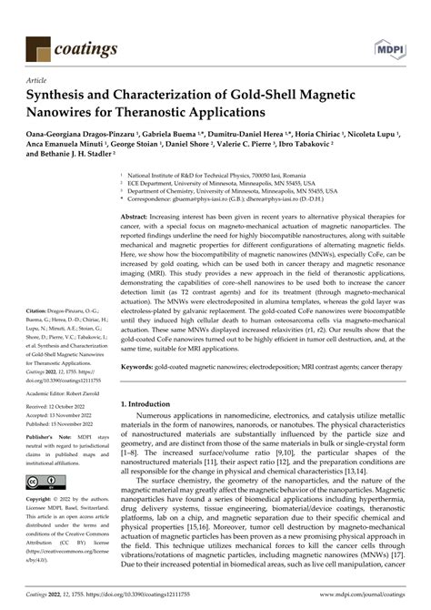 Pdf Synthesis And Characterization Of Gold Shell Magnetic Nanowires