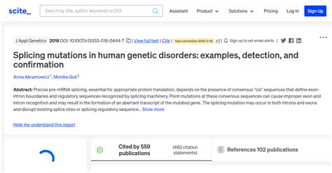 Splicing Mutations In Human Genetic Disorders Examples Detection And
