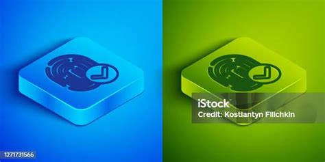 파란색과 녹색 배경에 격리 된 등색 선 지문 아이콘 Id 앱 아이콘입니다 식별 기호 터치 Id 스퀘어 버튼 벡터 개성 개념에 대한 스톡 벡터 아트 및 기타 이미지 Istock