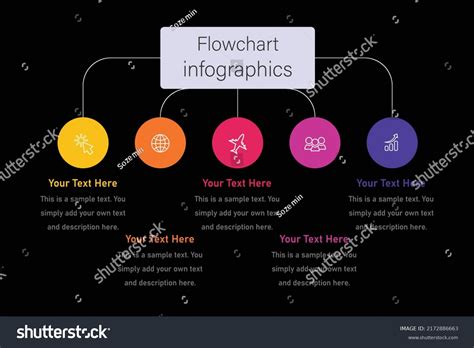Circle Flowchart Scheme Infographics Chart Element Stock Vector