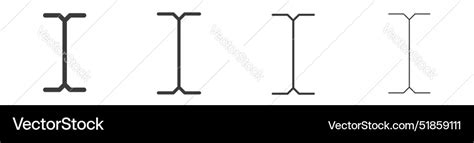 Cursor Text Icon Set Mouse Type Cursor Icon Test Vector Image