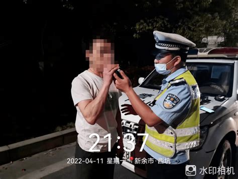 二次酒驾被查，男子猛扇自己耳光蓝某处罚新余