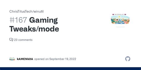 Gaming Tweaks Mode · Issue 167 · Christitustech Winutil · Github