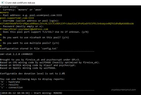 Mining Monero With Xmr Stak On Windows Cryptocurrency Nut