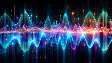 Abstract Colorful Rhythmic Sound Wave Background Premium Ai Generated Image
