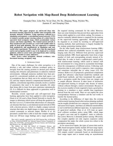 Pdf Robot Navigation With Map Based Deep Reinforcement Learning
