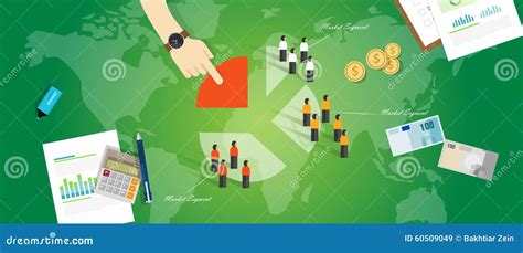 Customer Segmentation Segment Business Concept Marketing Market People Target Stock Vector