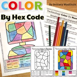 Technology Color By Code Printables