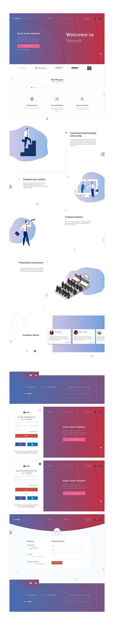 VMock Landing Page On Behance
