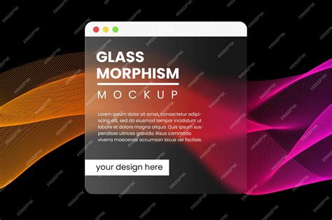 Premium Psd Glassmorphism Ui Design Mockup