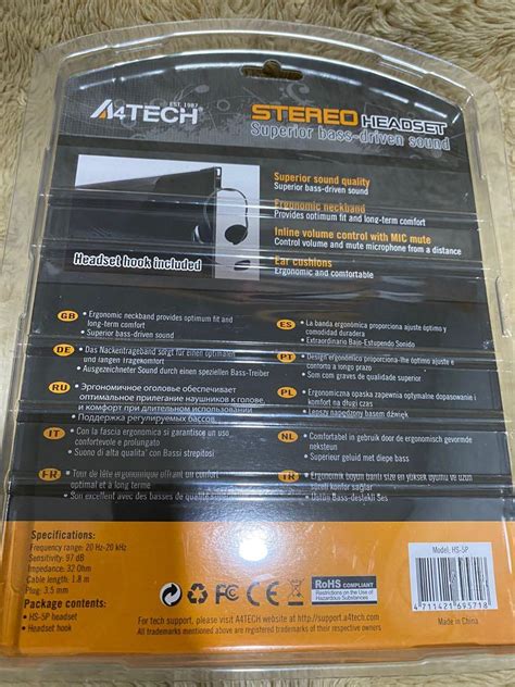 A4Tech Headset Audio Headphones Headsets On Carousell