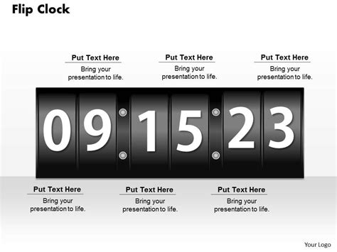 Flip Clock PowerPoint Template Slide Presentation PowerPoint Diagrams PPT Sample