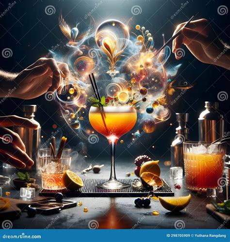 A Mesmerizing Cocktail Presentation With Vibrant Colors Meticulously