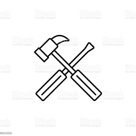 유지 보수 수축 도구 아이콘 Ui 및 Ux 웹 사이트 또는 모바일 응용 프로그램에 대한 간단한 얇은 라인 부동산 아이콘의 개요 벡터 0명에 대한 스톡 벡터 아트 및 기타