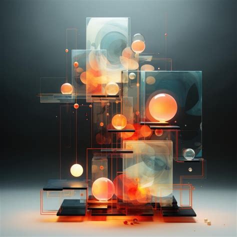 Premium Photo Abstract Background With Geometric Shapes 3d Render Digital Illustration