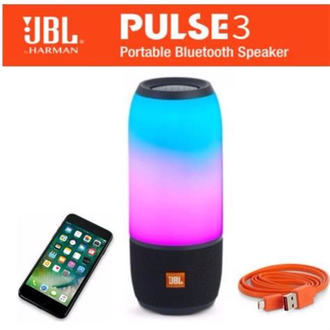 Jbl Pulse Portable Bluetooth Waterproof Speaker Black Audio Soundbars Speakers