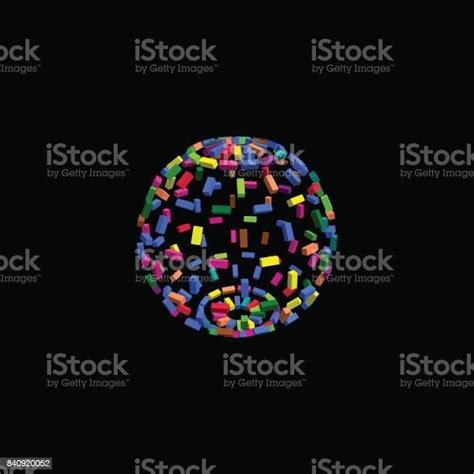 3d 구형 입자에서 블랙에 고립 벡터 화려한 그림입니다 0명에 대한 스톡 벡터 아트 및 기타 이미지 0명 3차원 형태 공 스포츠 장비 Istock