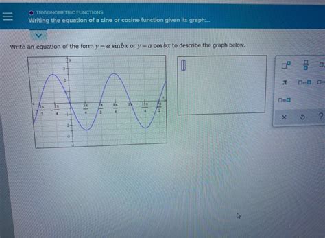 Solved Otrigonometric Functions Writing The Equation Of A