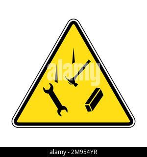 Hazard Sign With Falling Objects Symbol Stock Photo Alamy
