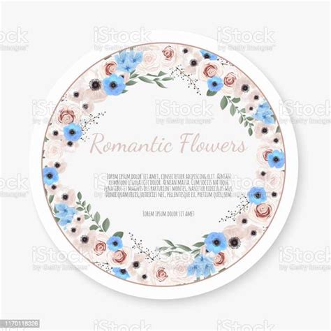 벡터 꽃 디자인 카드입니다 인사말 엽서 결혼식 초대 템플릿입니다 장미와 말미잘이 있는 우아한 프레임 0명에 대한 스톡 벡터 아트 및 기타 이미지 Istock