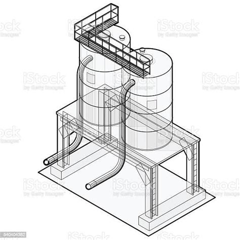 저수시설 저수지 공급 외형선 저수시설 저수지 제품의 등각투영 미흡함 정보 그래픽 하수 처리장에 대한 스톡 벡터 아트 및 기타 이미지 하수 처리장 등측투영법 0명