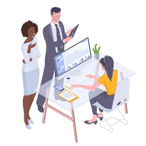 Efficient Workspace Workflow Organization Concept Vector Image