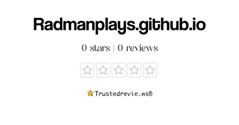 Radmanplays Github Io Review Legit Or Scam New Reviews
