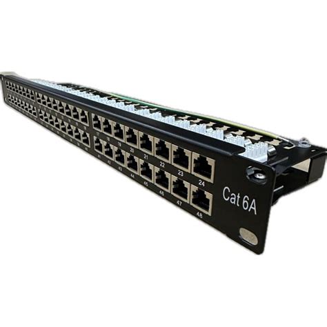 Comprar Patch Panel 1U x 48 puertos CAT6A FTP Negro CTI Electrónica
