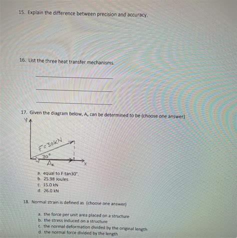 solved 15 explain the difference between precision and