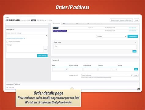 Free Module To Show Customer Ip Address On Order Details Page