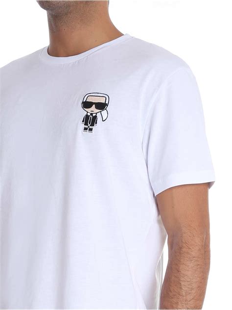 Karl Lagerfeld Ikonik Karl White Short Sleeved T Shirt In White For