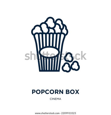 Popcorn Box Icon Cinema Collection Thin Stock Vector Royalty Free 2209933323 Shutterstock