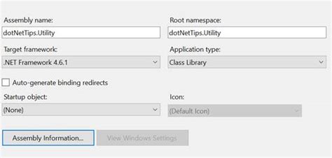 Properly Setting Up Net Framework Projects