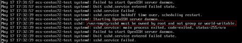 Why Does Sshd Fail To Be Started On A Linux Ecsssh Connection Issuestroubleshootingelastic