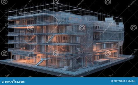 Conceptual Visualization Of The Bim Model Utilities Of The Building Stock Illustration