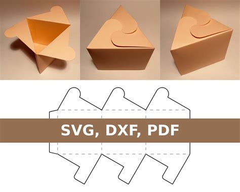 Triangle Box Template Foldable Box Foldable T Box Folding T Box Triangle Container