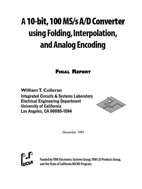 adc a 10bit 100msps adc with folding interpolation and analog