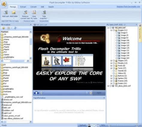 Swf Decompiler скачать на Windows бесплатно