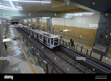 Medical University Station On Line 3 Of The Sofia Metro System Bulgaria Siemens Inspiro Train